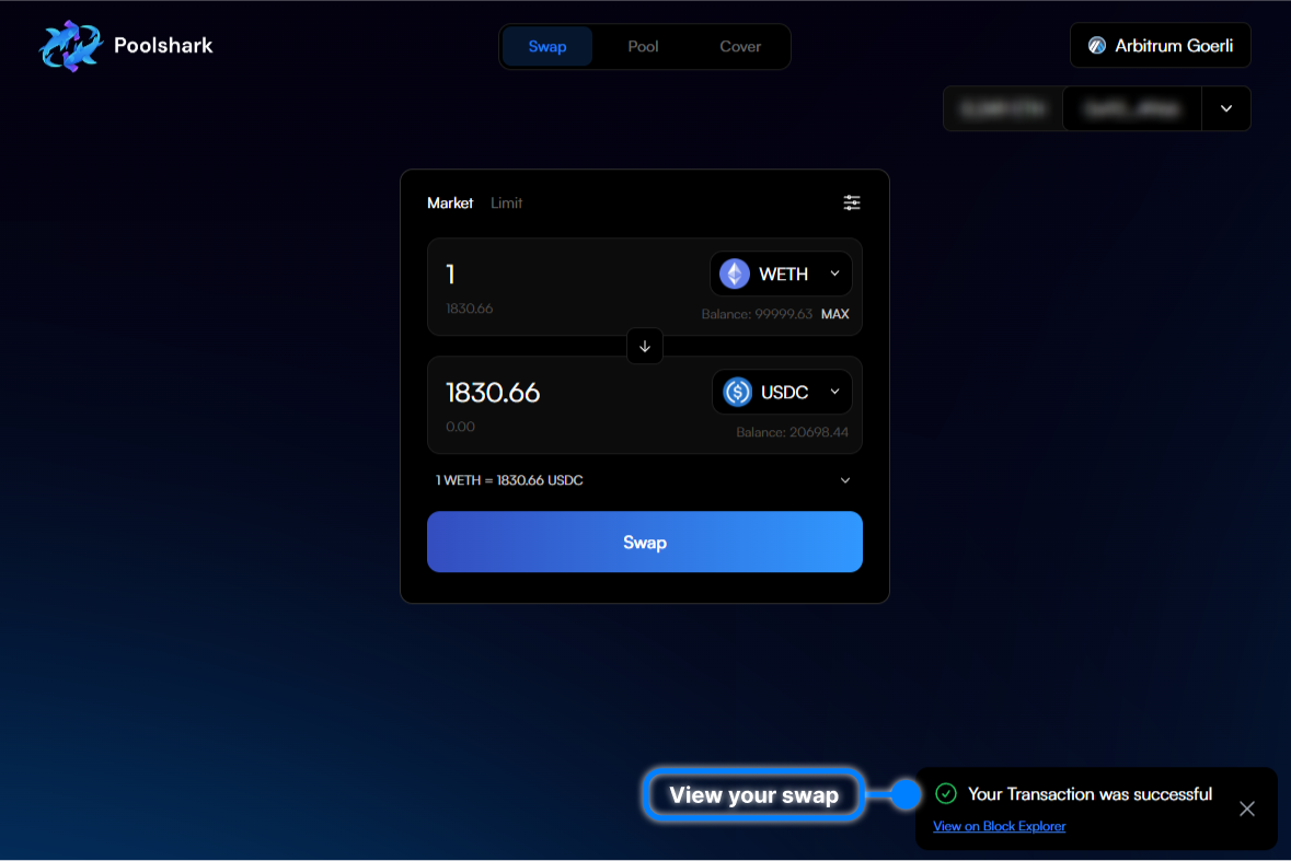 How to Swap - Poolshark Docs